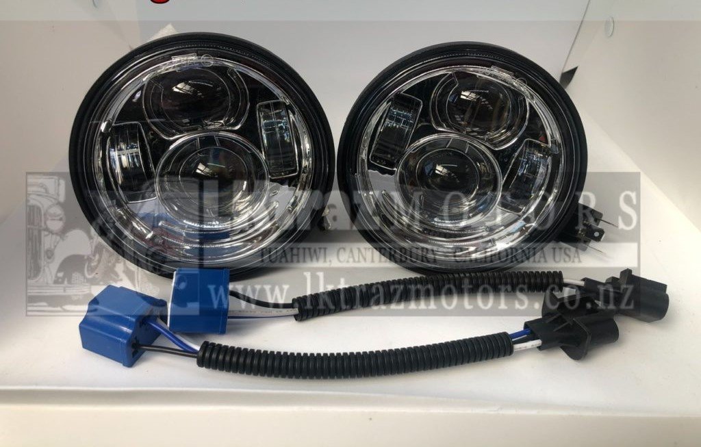 Fat bob LED Daymaker Head Lights For Harley Fat Bob-Black – LKtraz Motors