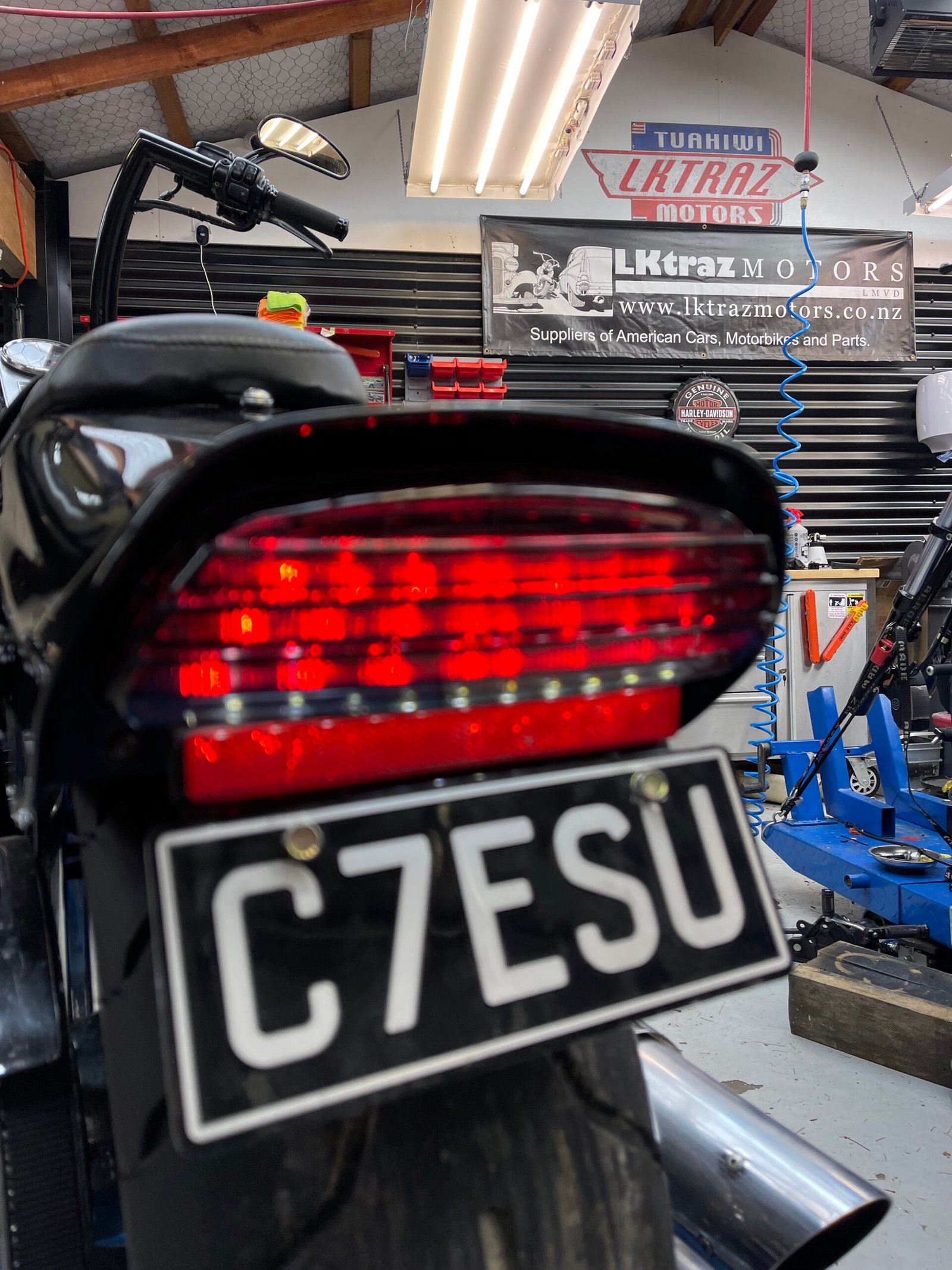 Tail Tidy -Tri-bar -with indicators fits Dynas or Softails 2006-2015 ...