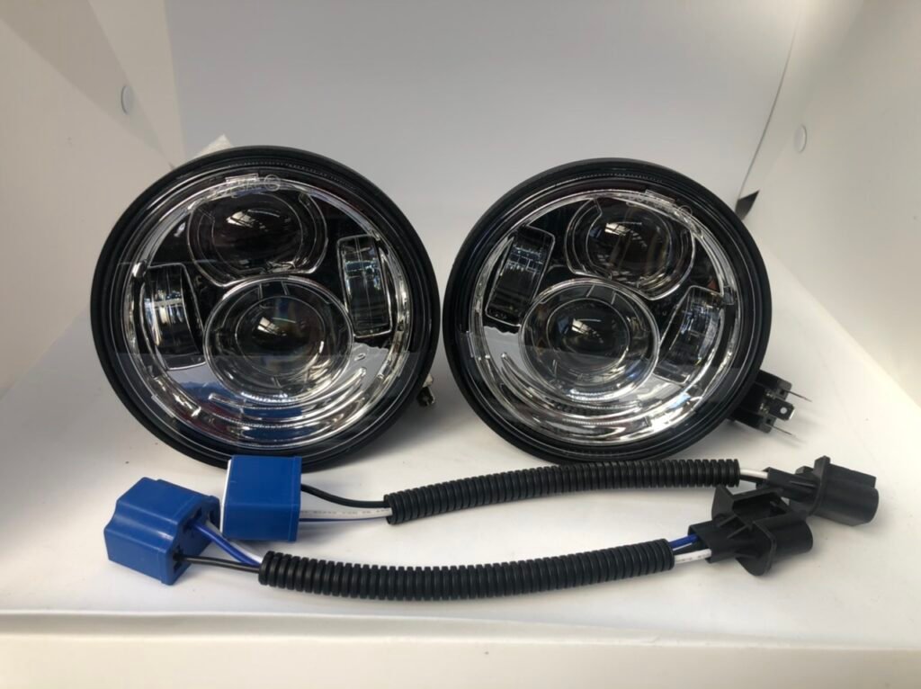 Fat bob LED Daymaker Head Lights For Harley Fat Bob-Black – LKtraz Motors